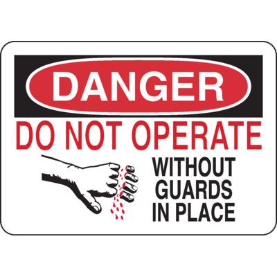 Machine and Equipment Safety Signs | Emedco