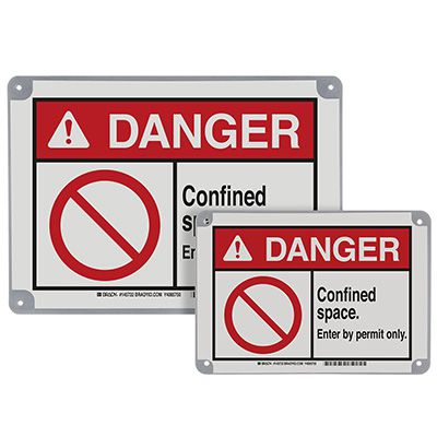 ToughWash® Encapsulated Signs - Danger Confined Space|Seton Canada ...