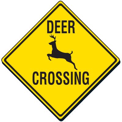Deer Crossing Sign | Emedco