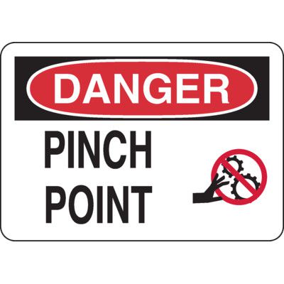 Danger Pinch Point - Industrial OSHA Machine Hazard Sign | Seton | Seton