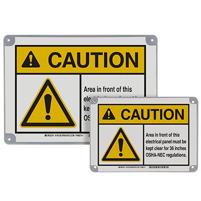 ToughWash Encapsulated Signs - Caution Electrical Panel | Seton