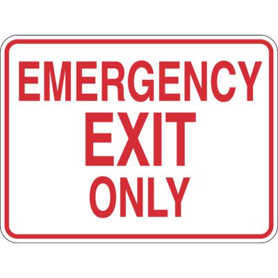 Outdoor Emergency Exit Only Sign | Emedco