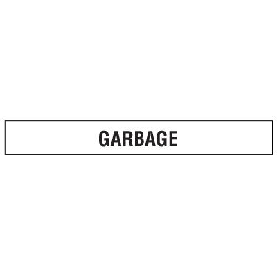 Clear Floor Tape Labels - Garbage | Emedco
