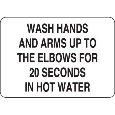Wash Hands Food Safety Sign | Emedco