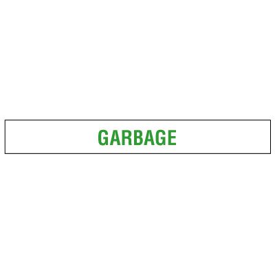 Clear Floor Tape Labels - Garbage | Emedco