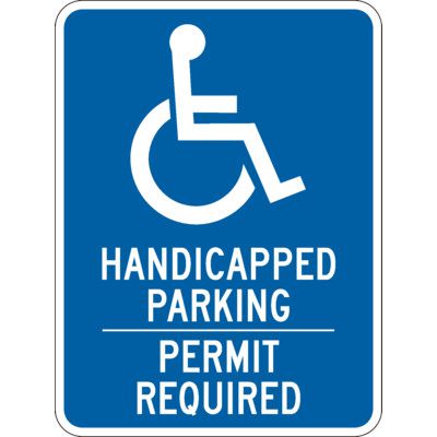 ADA Handicap Parking Sign - Permit Required | Seton
