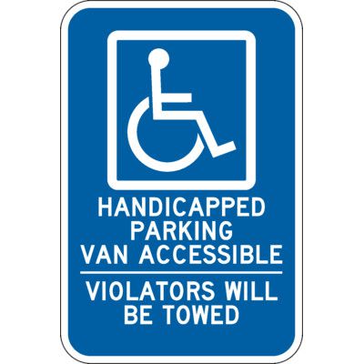 Handicap Parking Signs - Van Accessible | Emedco