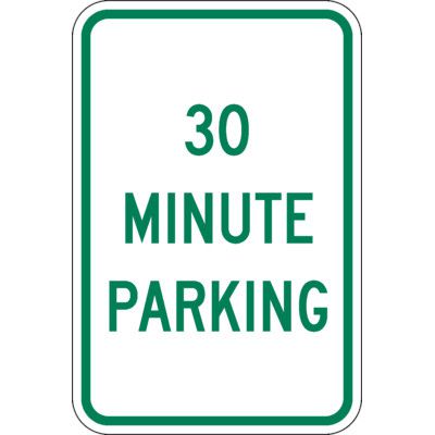 Time Limit Parking Signs - 30 Minute Parking, Parking Signs | Seton