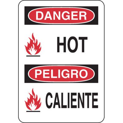 Caution Hot Work Area Safety Sign, OSHA & ANSI Compliant Safety Signs ...