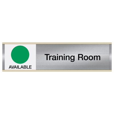 Training Room-Available/In Use - Engraved Facility Sliders | Seton | Seton