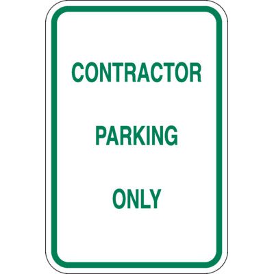 Contractor Parking Only Sign | Emedco