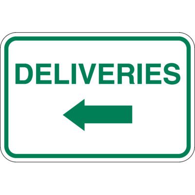 Deliveries Directional Sign | Steel Signs.com | Emedco