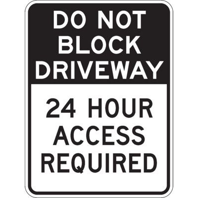 Property Protection Signs - Do Not Block Driveway | Seton
