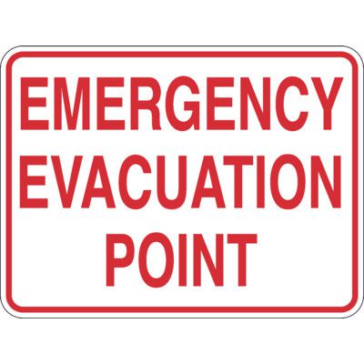 Outdoor Emergency Evacuation Point Sign | Emedco