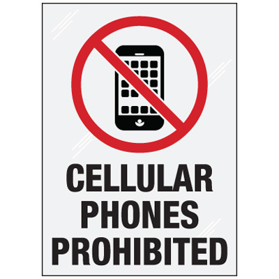 Clear Security Labels - Cellular Phones prohibited|Seton Canada | Seton.ca