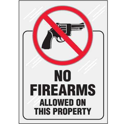 Clear Security Labels - No Firearms Allowed | Seton