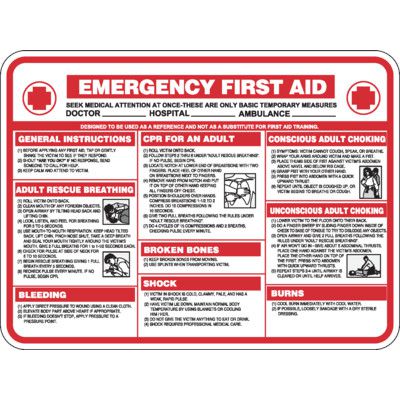 Emergency First Aid Medical Sign | Emedco