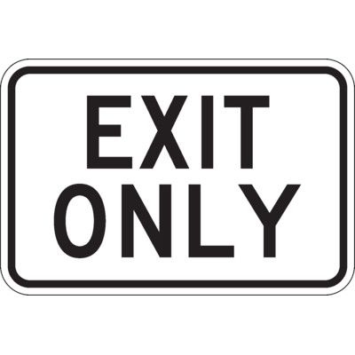 Exit Only Sign | Reflective Sign.com | Emedco
