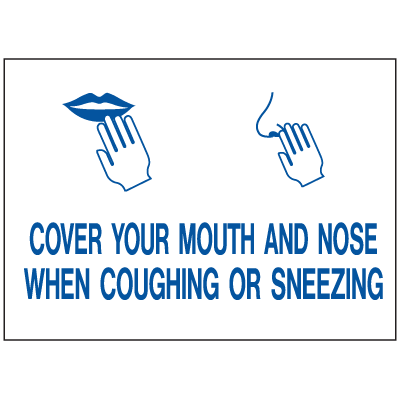 Health & Facility Labels - Cover Your Mouth And Nose When Coughing Or ...