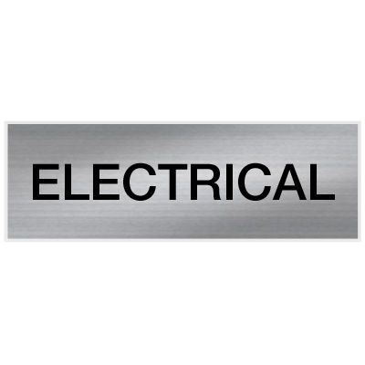 Electrical - Engraved Standard Worded Signs | Emedco