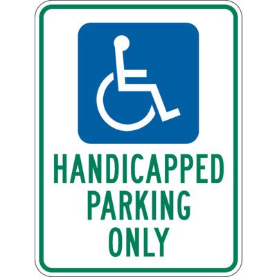 Handicap Signs - Handicapped Parking Only (Symbol of Access) | Seton
