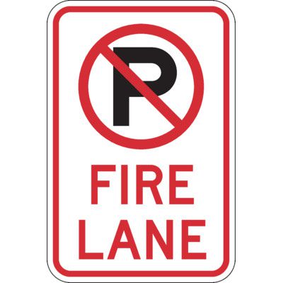 Fire Lane Signs - Fire Lane (With Graphic) | Seton
