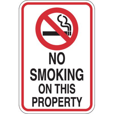 No Smoking On Property Signs|Seton Canada | Seton.ca