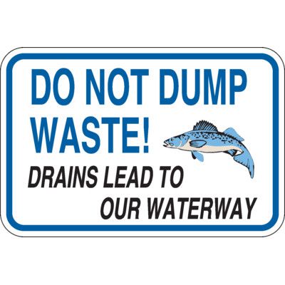 Do Not Dump Waste Sign | Emedco