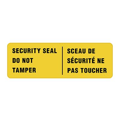 Security Seals - Do Not Tamper|Seton Canada | Seton.ca