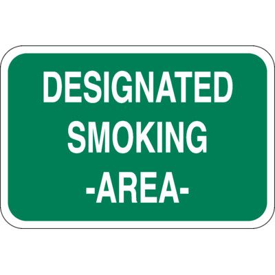 Heavy-Duty Outdoor Smoking Signs - Designated Smoking Area | Seton