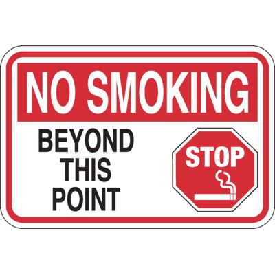 Standard No Smoking Signs | OSHA Compliant Smoking Area Signs | Emedco