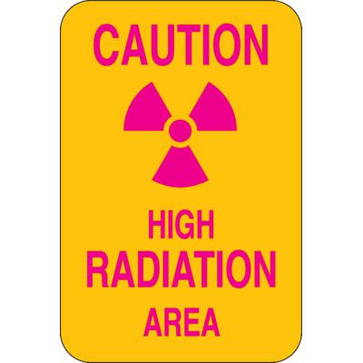 Radiation Signs - Caution High Radiation Area | Emedco