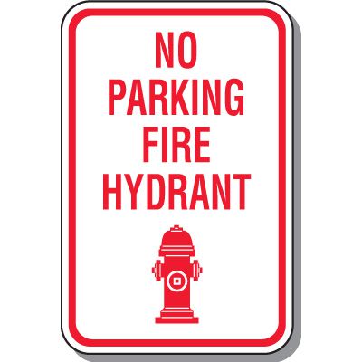 No Parking Fire Hydrant Sign | Emedco