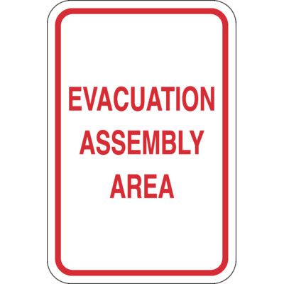 Outdoor Evacuation Assembly Area Signs | Emedco