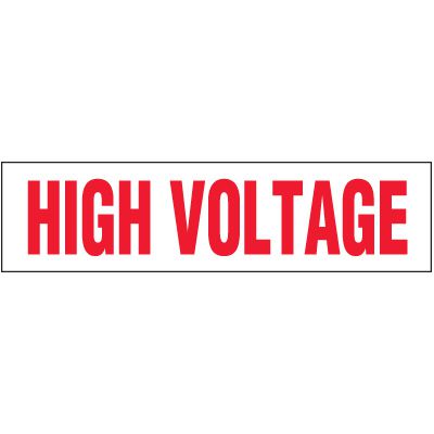 High Voltage - 5pk Self Adhesive Vinyl Warning Labels | Emedco