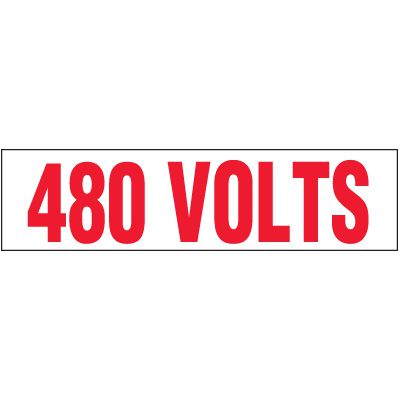 Voltage Warning Labels - 480 Volts | Seton | Seton