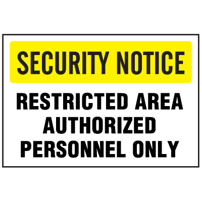 See-Thru Security Decals - Restricted Area | Seton