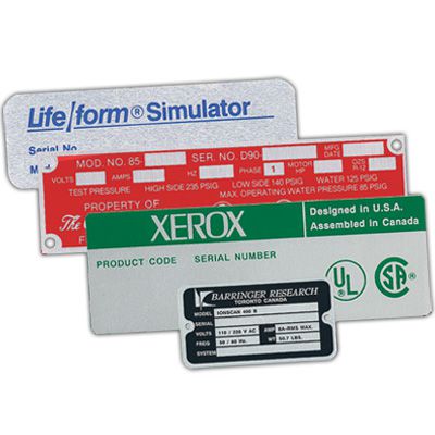 Engraved Aluminum Plates - Black Anodized Aluminum with Letters and ...