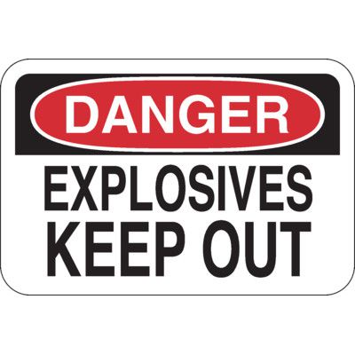 Explosive and Blasting Mining Signs - Danger Explosives Keep Out|Seton ...