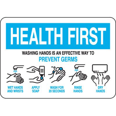 Washing Hands Prevent Germs Sign | Seton Canada | Seton.ca