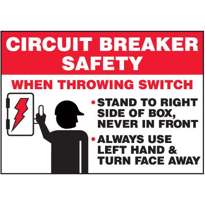 Voltage Warning Labels - Circuit Breaker Safety | Emedco