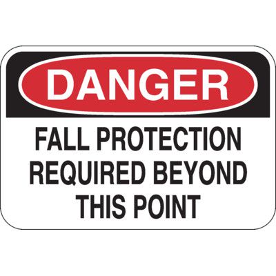 Danger Signs - Fall Protection Required | Emedco