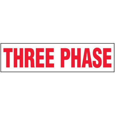 Voltage Warning Labels - Three Phase | Emedco