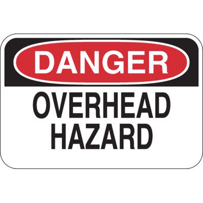 Heavy-Duty Construction Signs - Danger Overhead Hazard | Seton