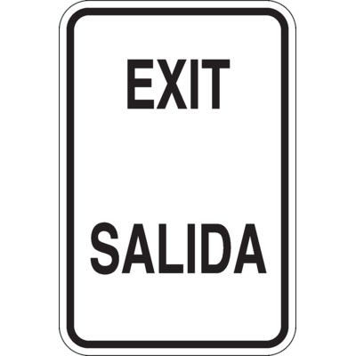 Bilingual Exit Sign - Exit | Emedco