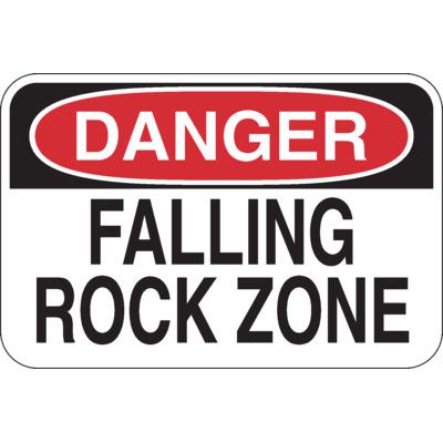 Danger Falling Rock Zone Signs|Seton Canada | Seton.ca