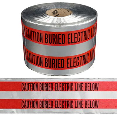 Caution Buried Electric Line | Detectable Underground Warning Tape | Seton