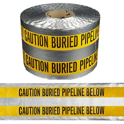 Caution Buried Pipeline Below - Detectable Underground Warning Tape | Seton