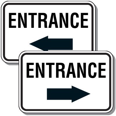 Entrance Sign - Left or Right Arrow | Seton