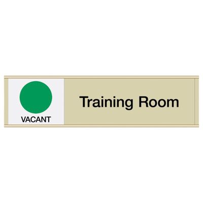 Training Room Sign with Engraved Sliders | Seton Canada | Seton.ca